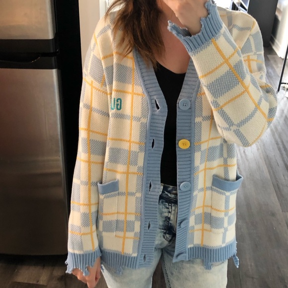 Guuka No War | Sweaters | Guuka No War Plaid Cardigan | Poshmark